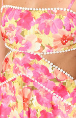 Josie Yellow Floral Pop Mini Dress – Vivuki